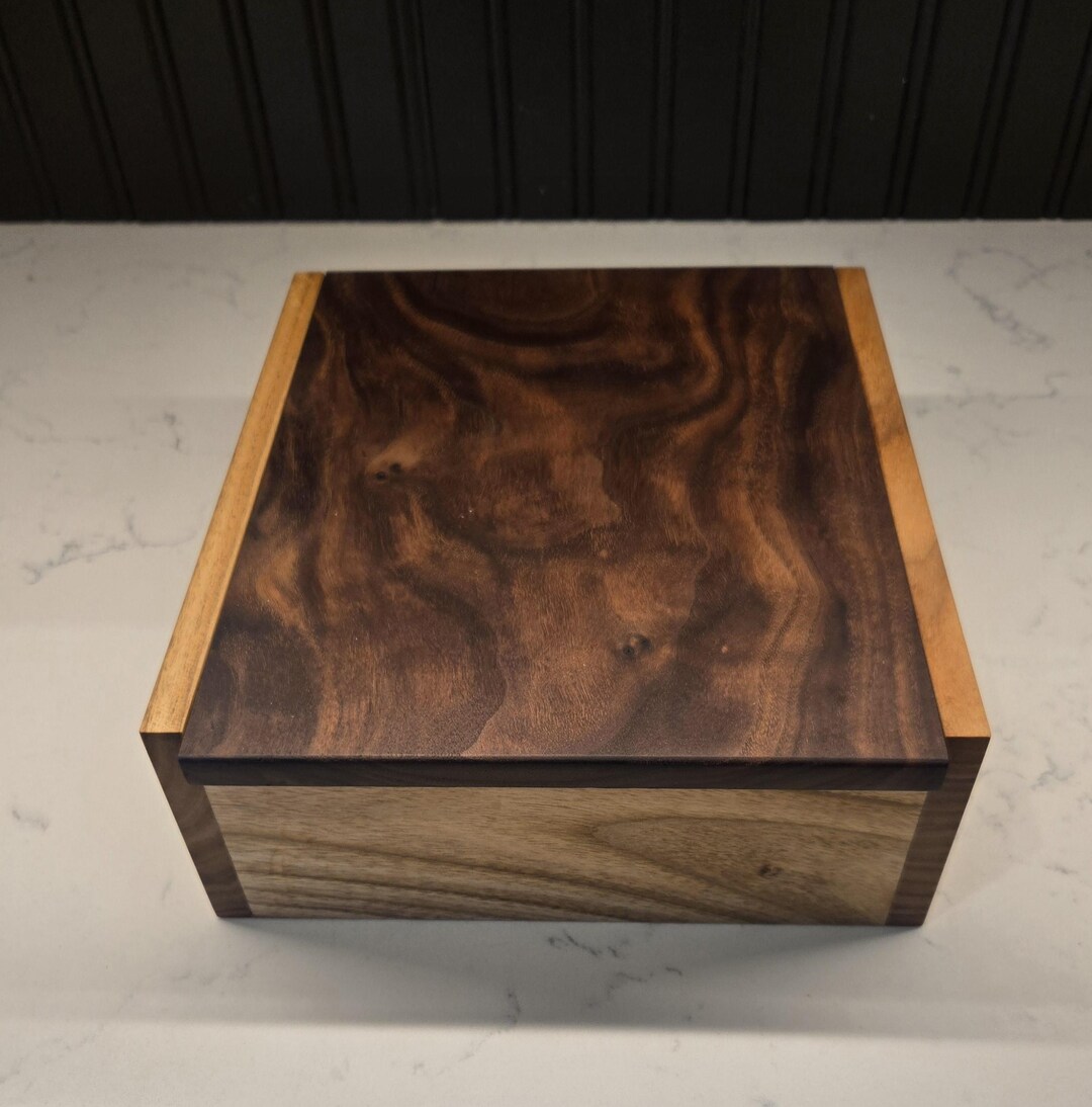 Butternut With Walnut Lid Wooden Box - Etsy