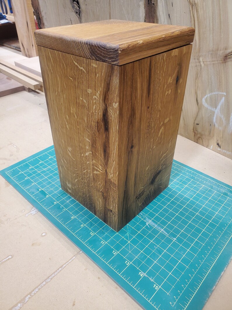 White Oak Cremation Box Internment Box Hand Crafted - Etsy