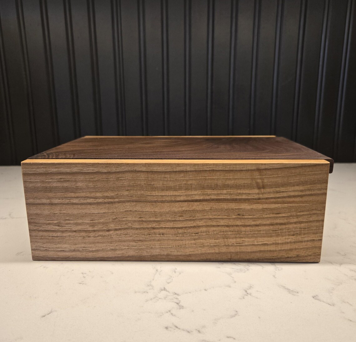 Butternut With Walnut Lid Wooden Box - Etsy