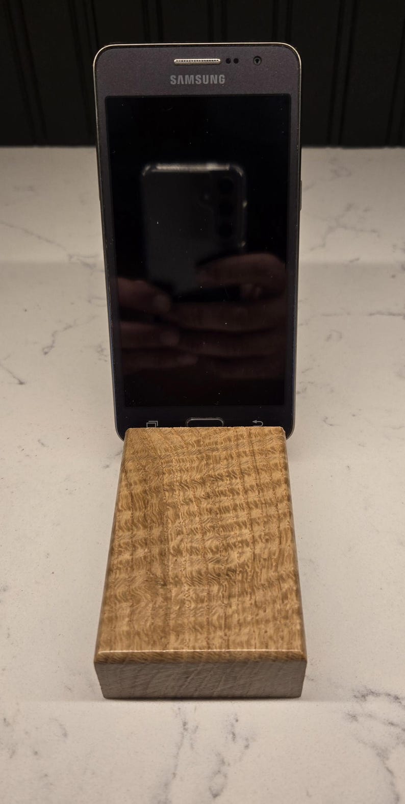 Exotic Wood Phone Stand - Curly White Oak - Etsy