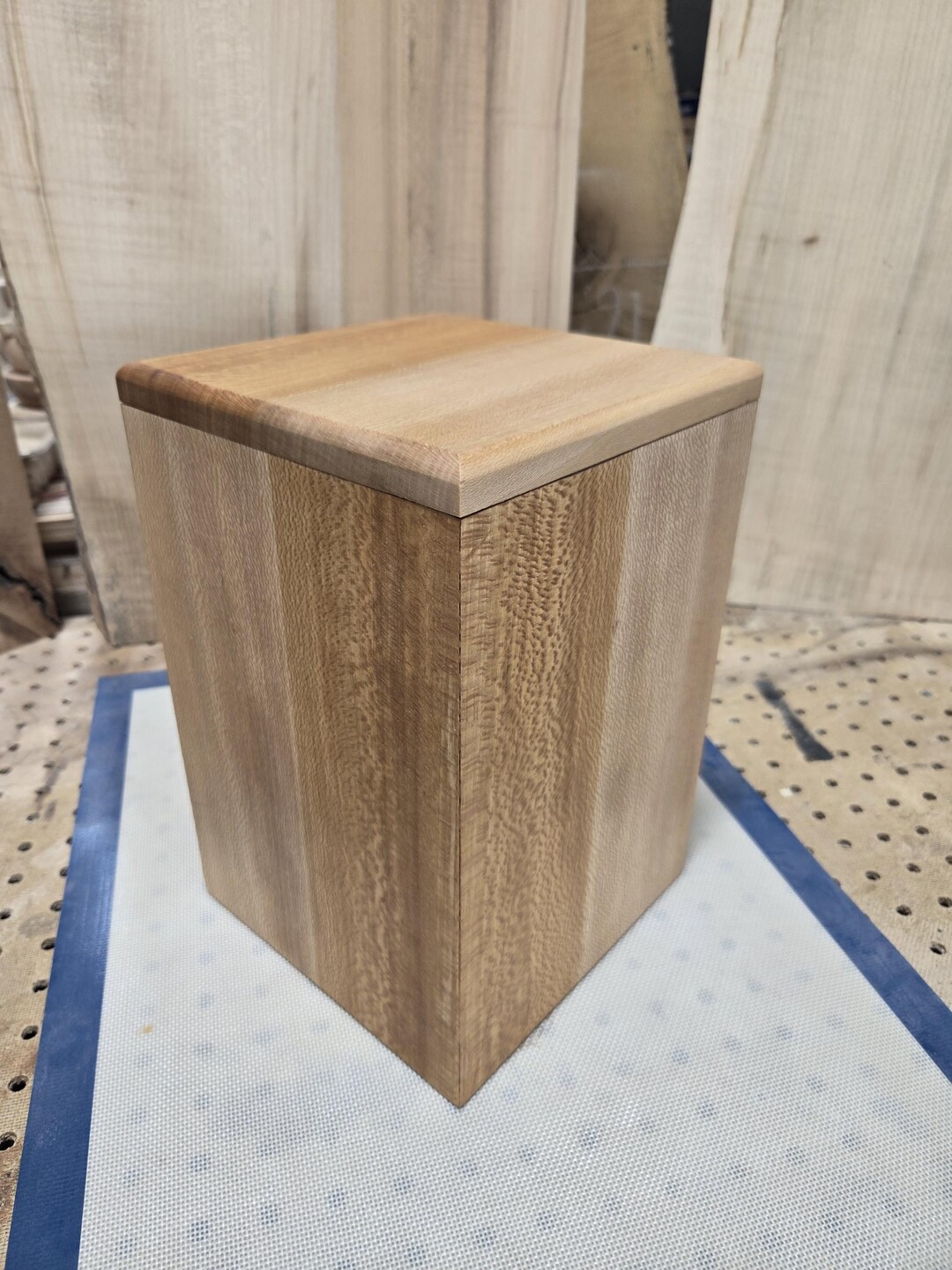Quarter Sawn Sycamore Cremation Box Interment Box - Hand Crafted - Etsy