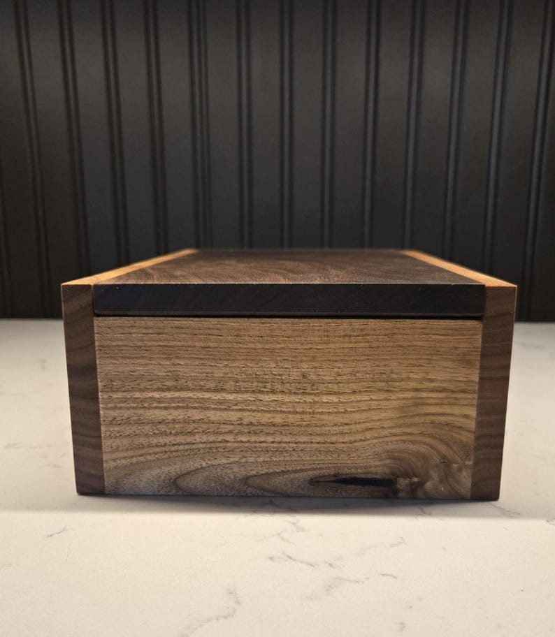 Butternut With Walnut Lid Wooden Box - Etsy