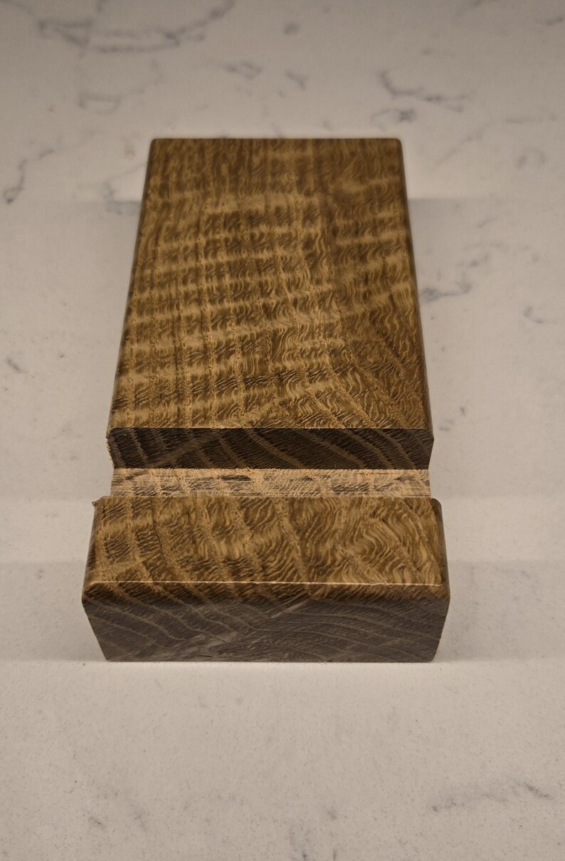 Exotic Wood Phone Stand - Curly White Oak - Etsy