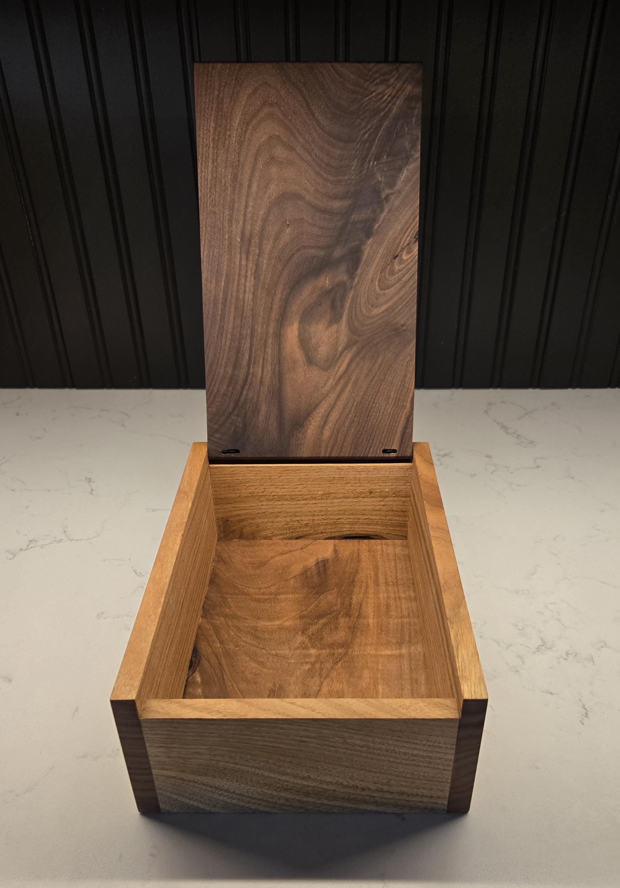 Butternut With Walnut Lid Wooden Box - Etsy