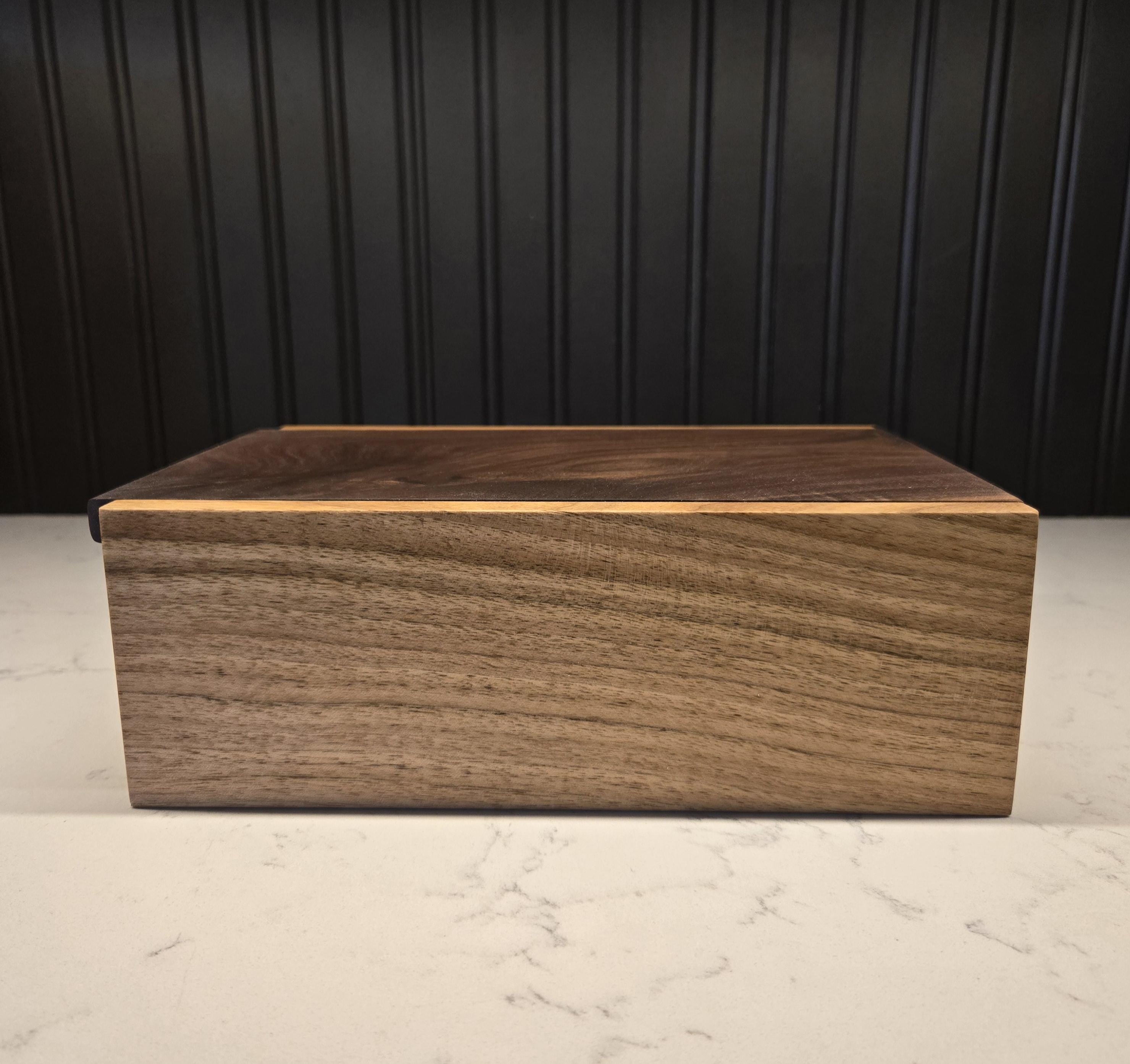 Butternut With Walnut Lid Wooden Box - Etsy