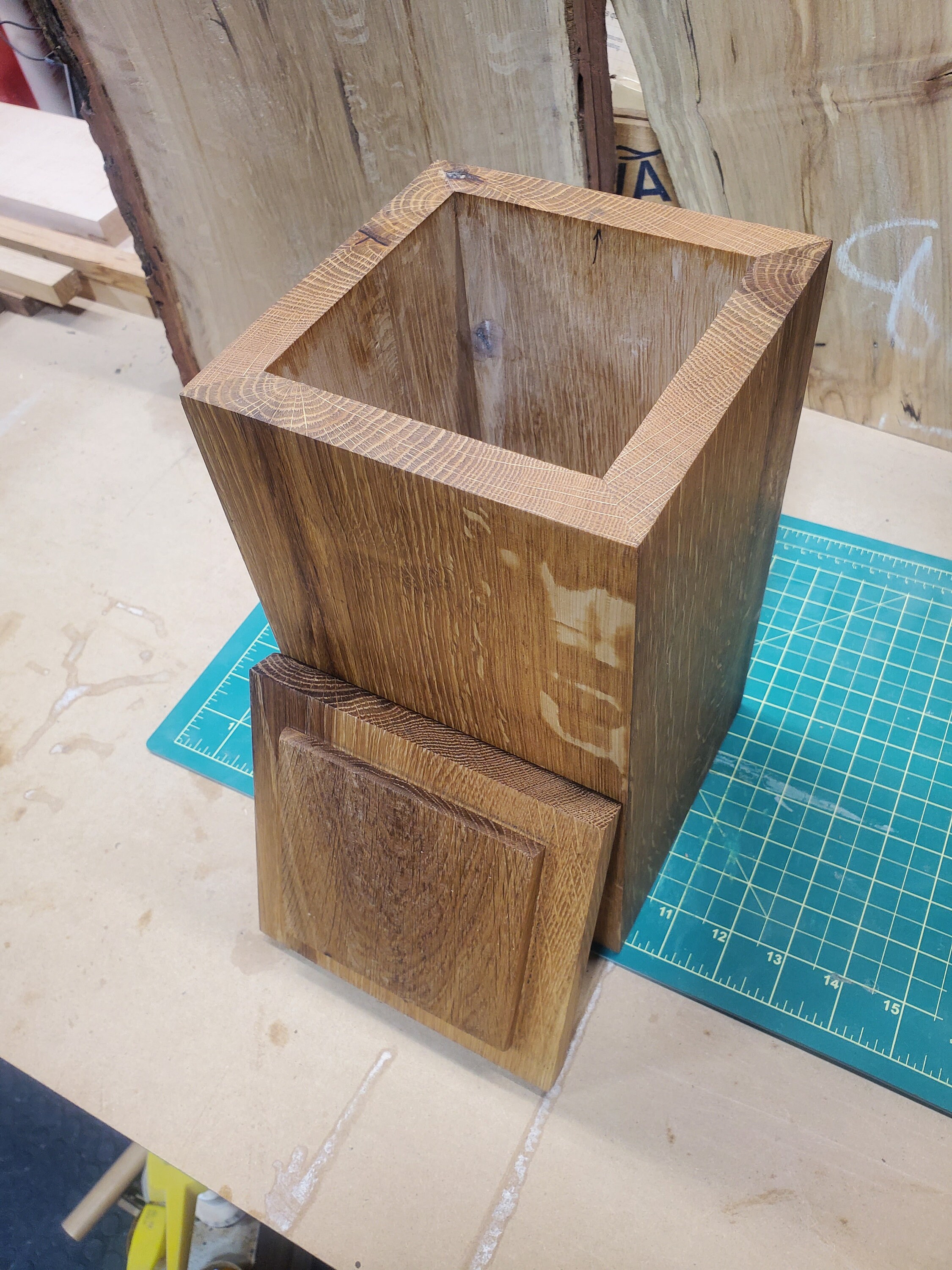 White Oak Cremation Box Internment Box Hand Crafted - Etsy