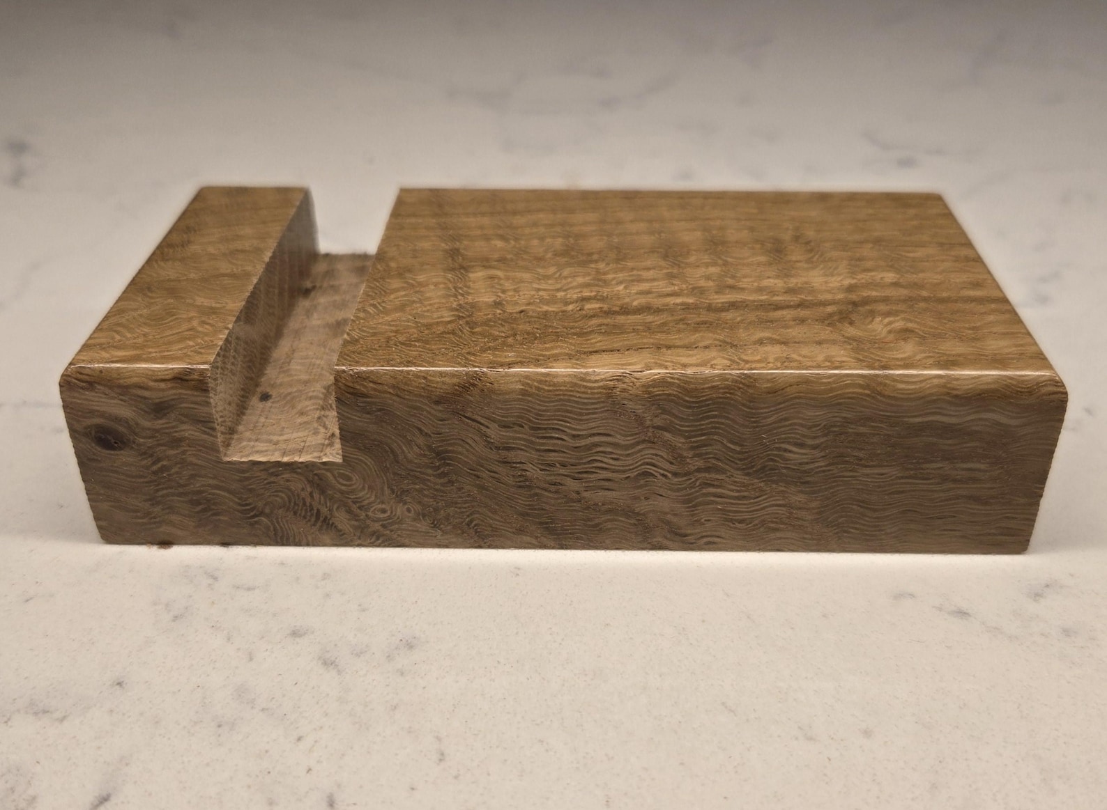 Exotic Wood Phone Stand - Curly White Oak - Etsy