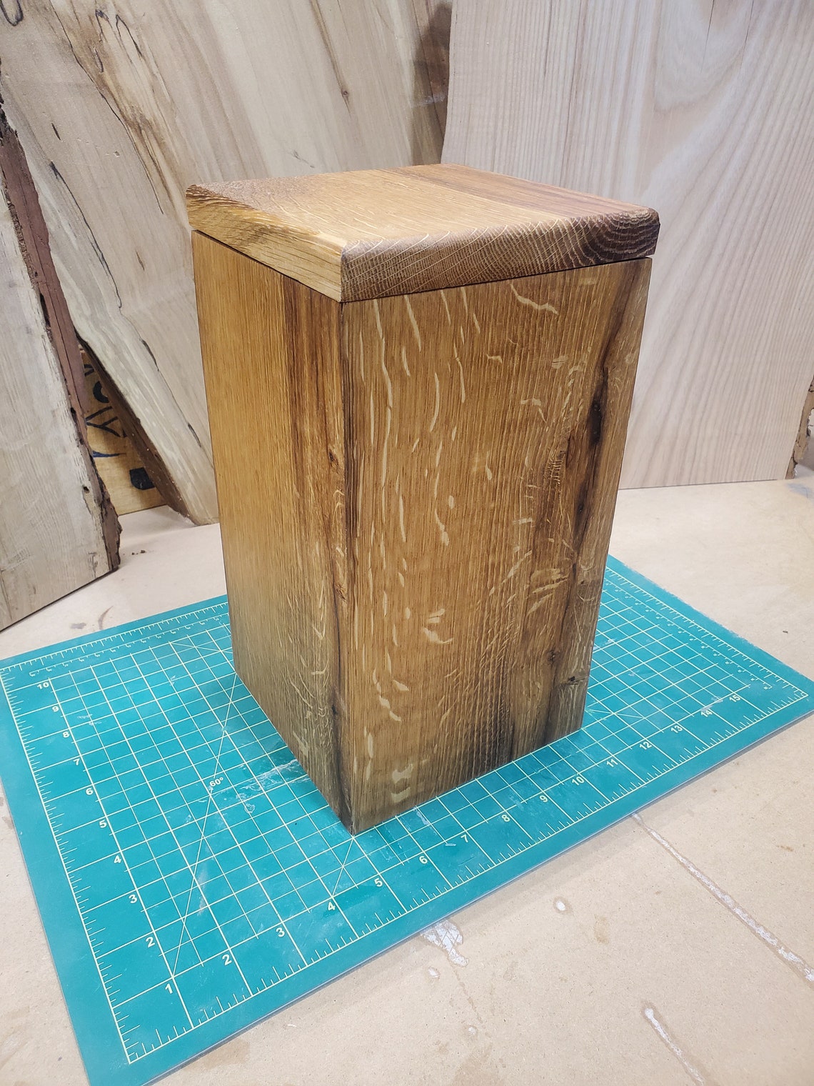 White Oak Cremation Box Internment Box Hand Crafted - Etsy
