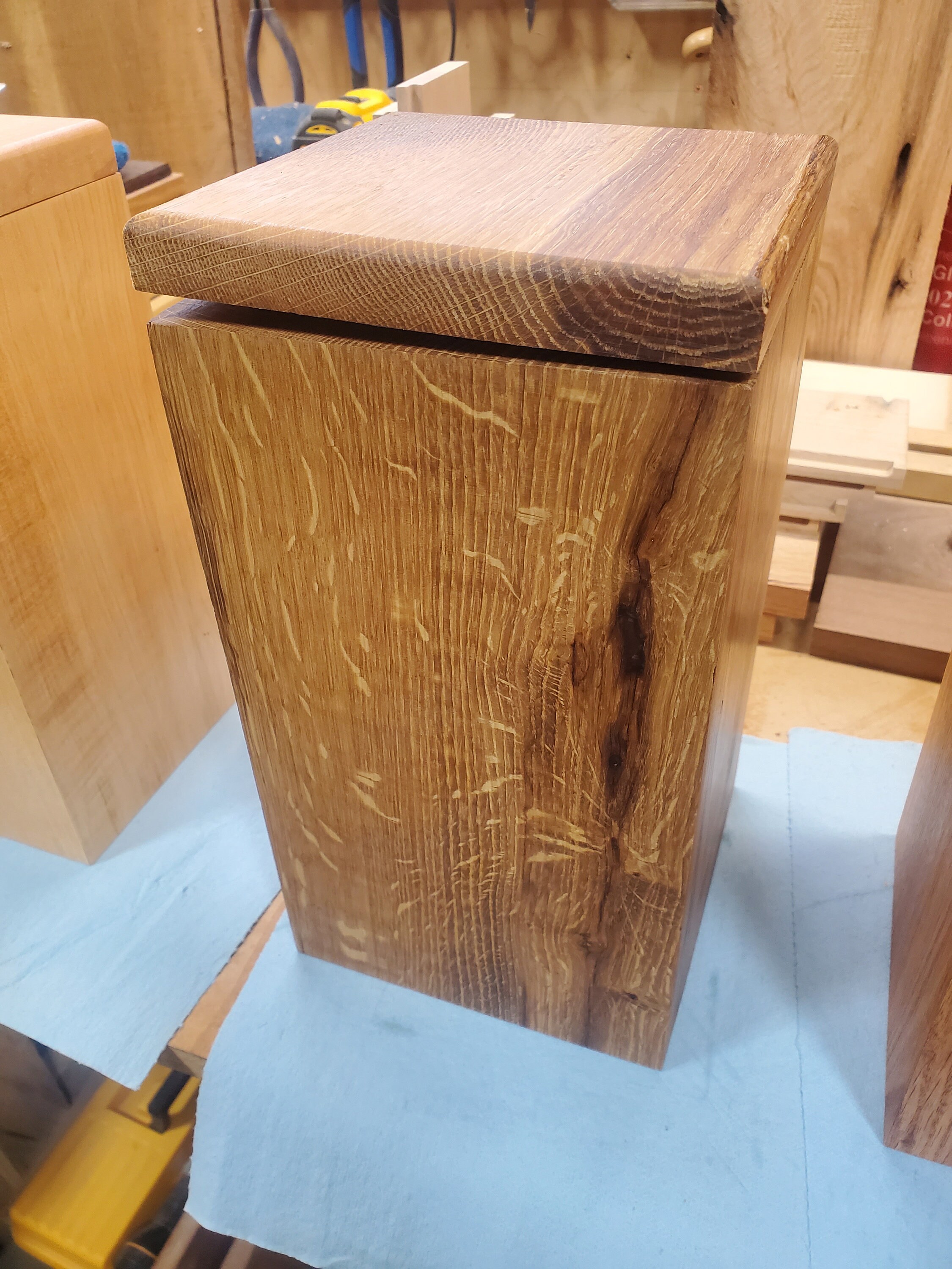 White Oak Cremation Box Internment Box Hand Crafted - Etsy