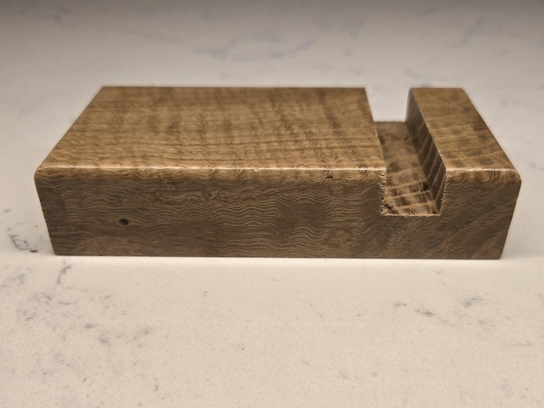 Exotic Wood Phone Stand - Curly White Oak - Etsy