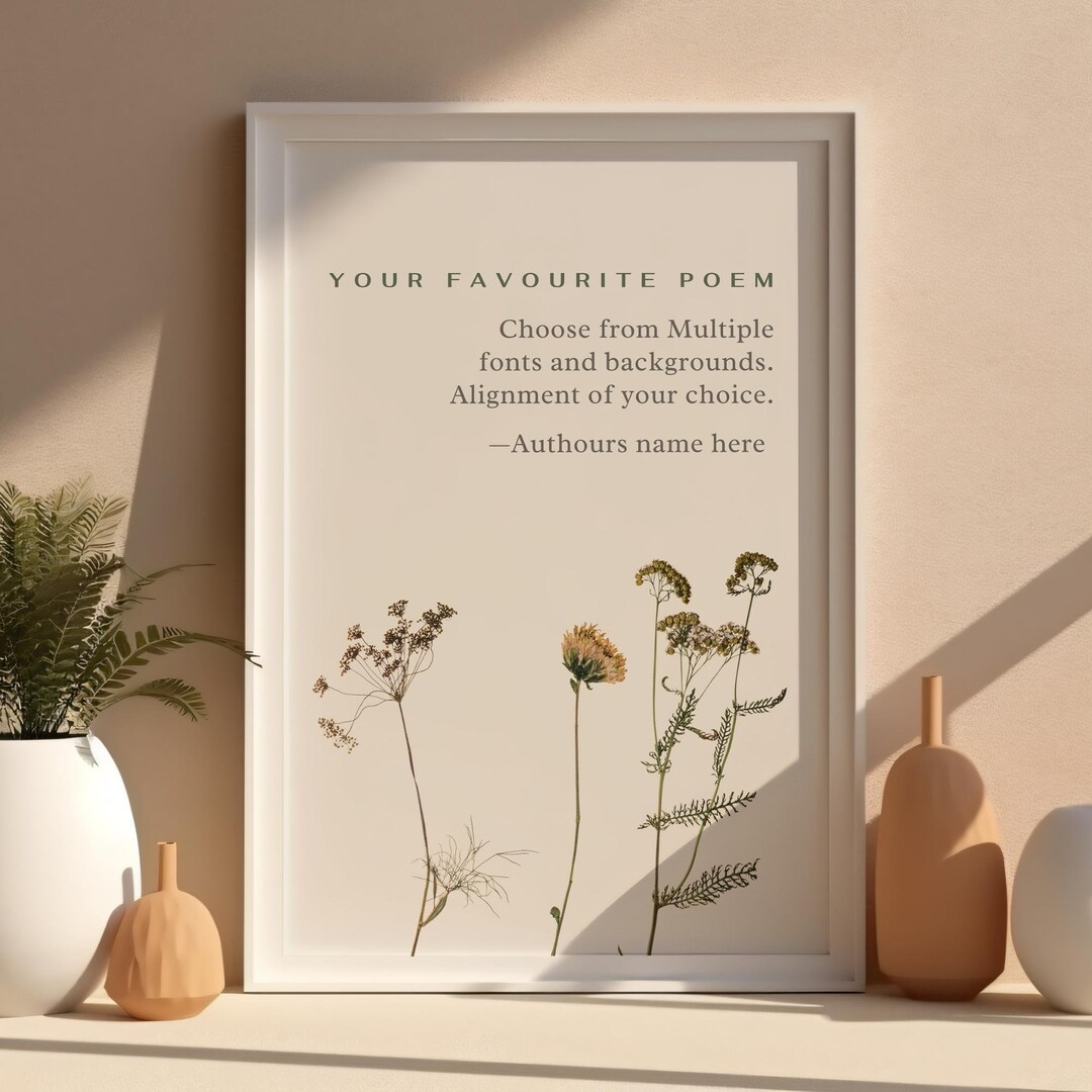 Custom Poem Print Wall Art Quote Print Custom Text Print - Etsy