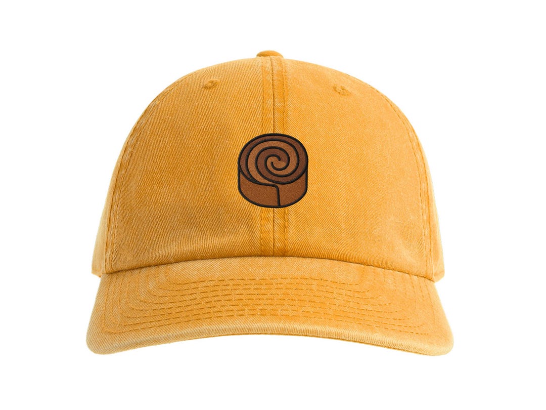 Embroidered Cinnamon Bun Dad Hat: Vintage Washed Cotton Cap - Etsy