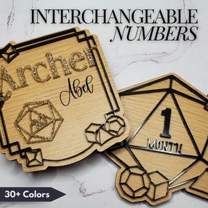 Dnd Baby Milestone Cards Dragon Baby Shower Gift Nerdy Baby Gift Dragon ...