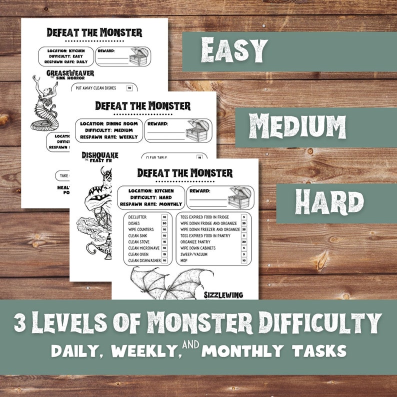 Editable Dnd Cleaning Checklist Game ADHD Cleaning List Printable Kid ...