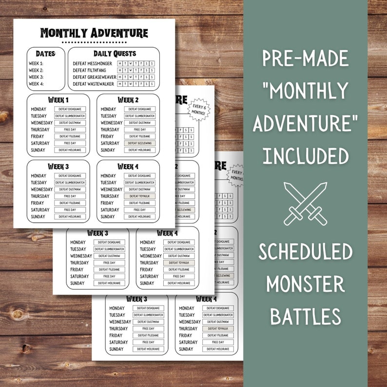 Editable Dnd Cleaning Checklist Game ADHD Cleaning List Printable Kid ...