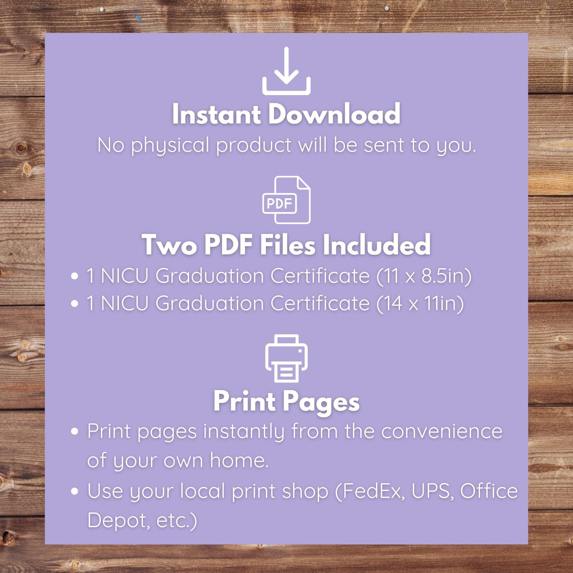 NICU Graduation Certificate NICU Baby Milestone Preemie Milestone Card ...