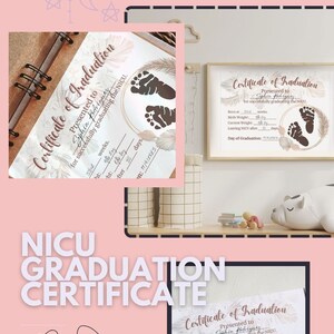 NICU Graduation Certificate NICU Boho Baby Milestone Preemie Milestone ...