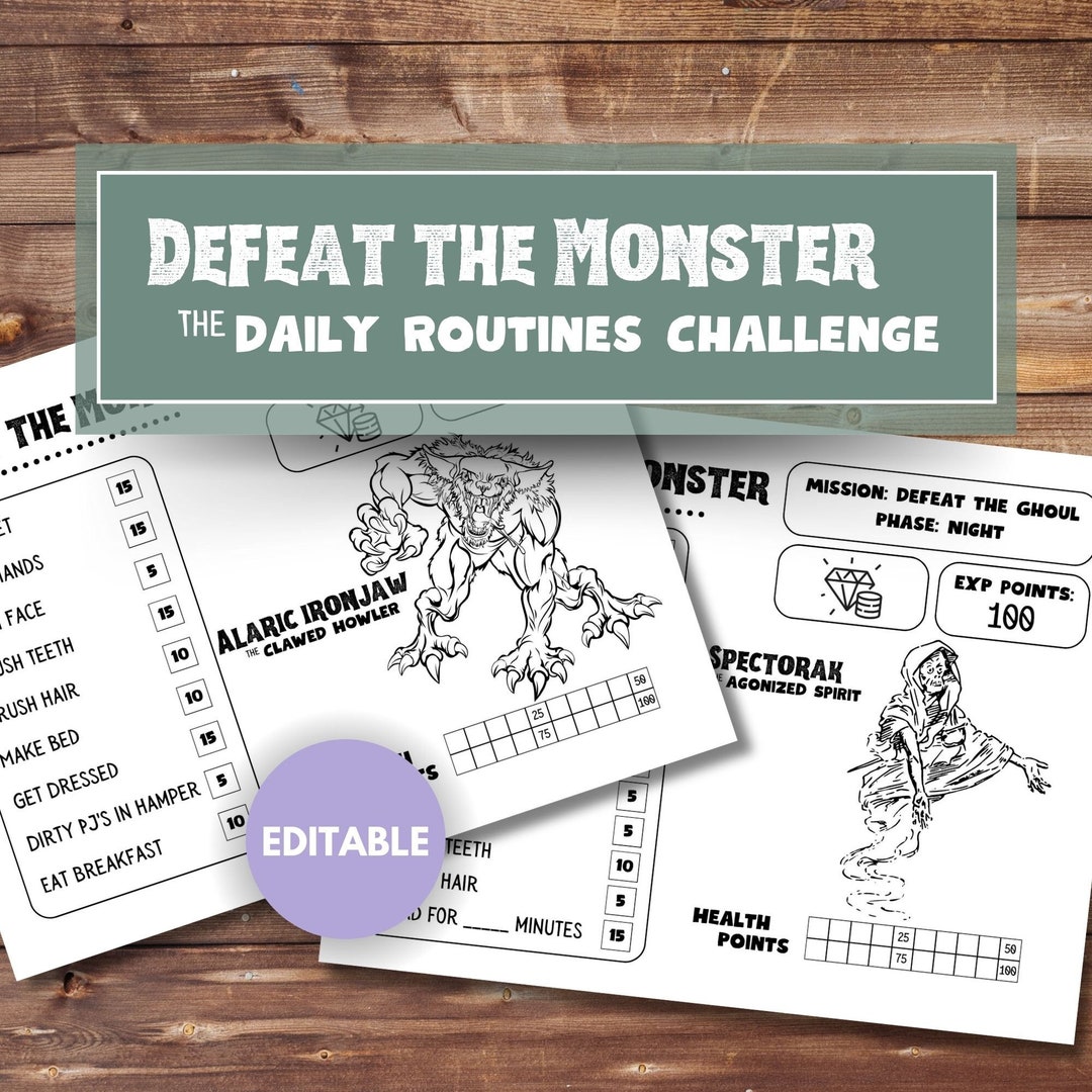 Editable Kid Daily Routine for Kid Morning Routine Checklist Bedtime ...