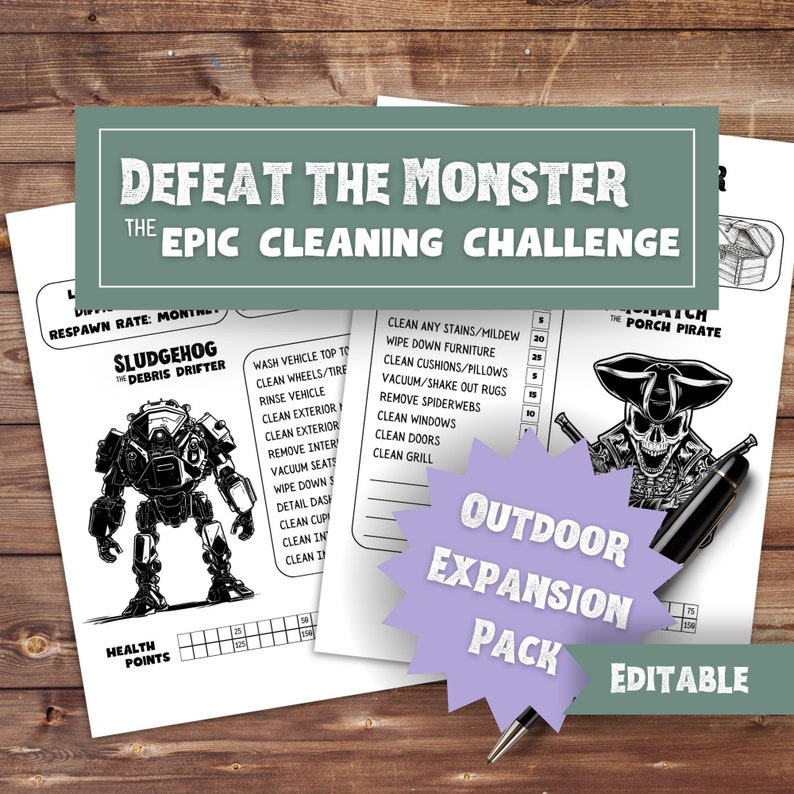 Editable ADHD Cleaning Checklist Game ADHD Kid Chore List Printable ...