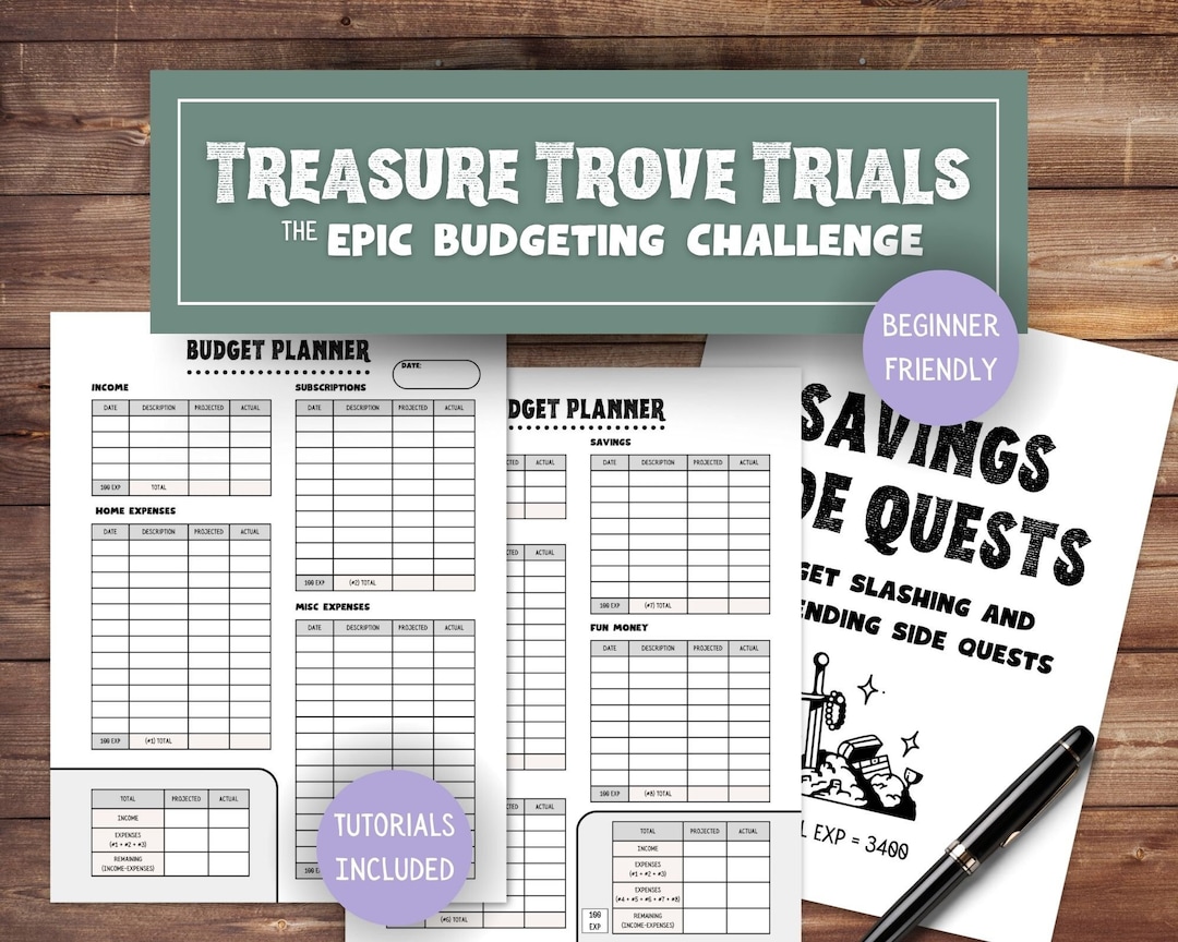 Printable Budget Planner Money Saving Challenge Debt Tracker Calendar ...