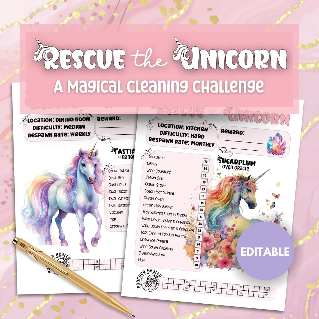 Editable ADHD Cleaning Checklist Game ADHD Kid Chore List Girl Chore ...