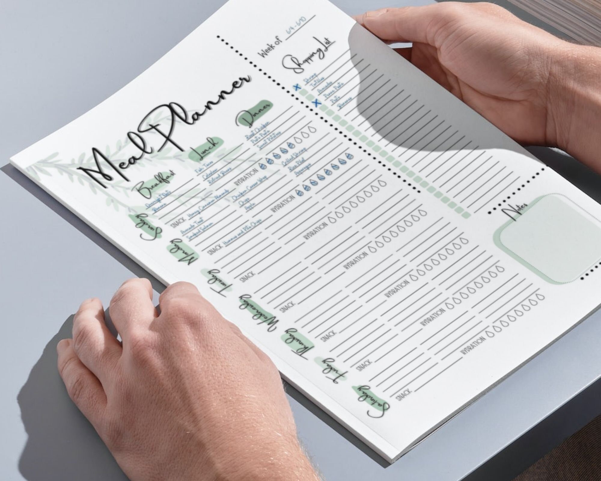 Editable Meal Planner Template Printable Grocery List Editable Pantry ...