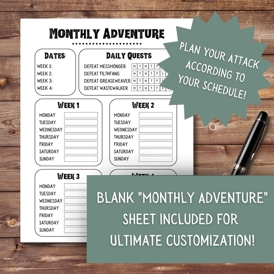 Editable Dnd Cleaning Checklist Game ADHD Cleaning List Printable Kid ...