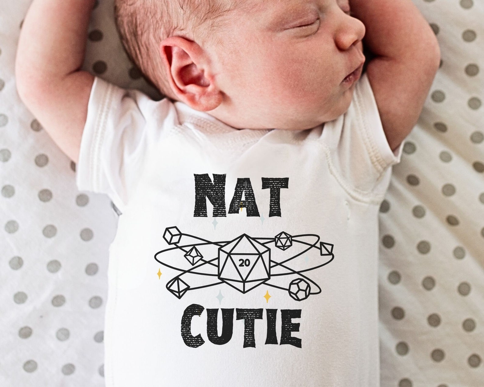 Nat 20 Dnd Baby Gift Nerd Baby Dnd Outfit Baby Dragon Shirt D&D Baby ...