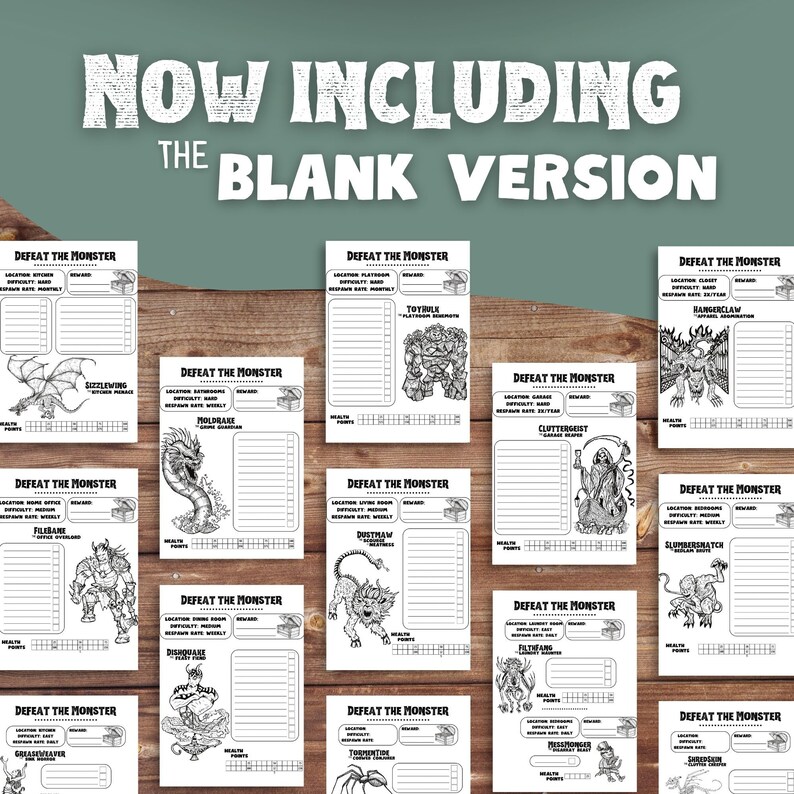 Editable Dnd Cleaning Checklist Game ADHD Cleaning List Printable Kid ...