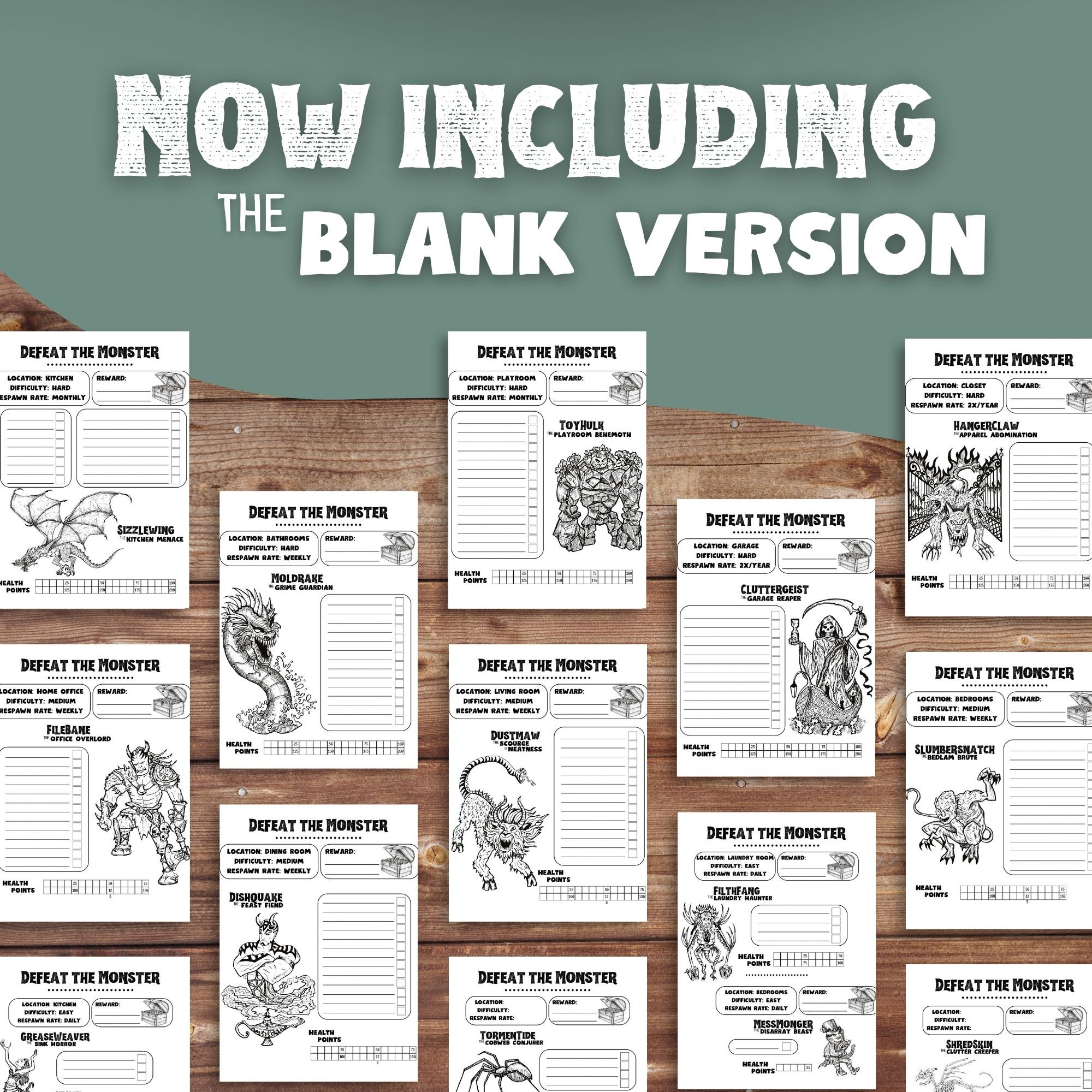 Editable Dnd Cleaning Checklist Game ADHD Cleaning List Printable Kid ...