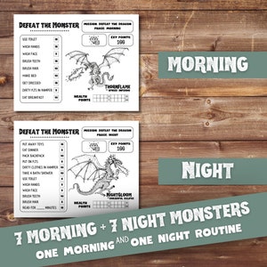 Editable Kid Daily Routine for Kid Morning Routine Checklist Bedtime ...