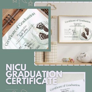 NICU Graduation Certificate NICU Woodland Baby Milestone Preemie ...