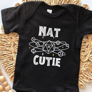 Nat 20 Dnd Baby Gift Nerd Baby Dnd Outfit Baby Dragon Shirt D&D Baby ...