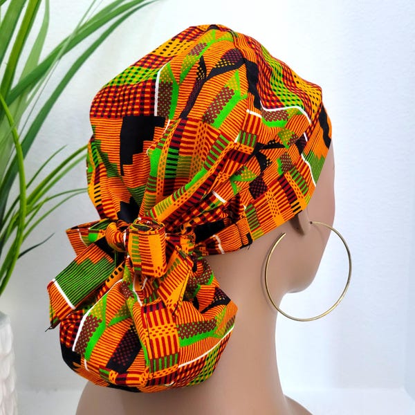Afrocentric Scrub Hat - Etsy UK
