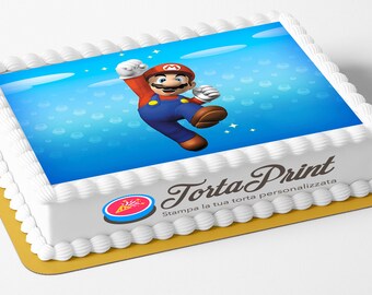 Waffle for Cake Super Mario Custom Square Img 07 - Etsy