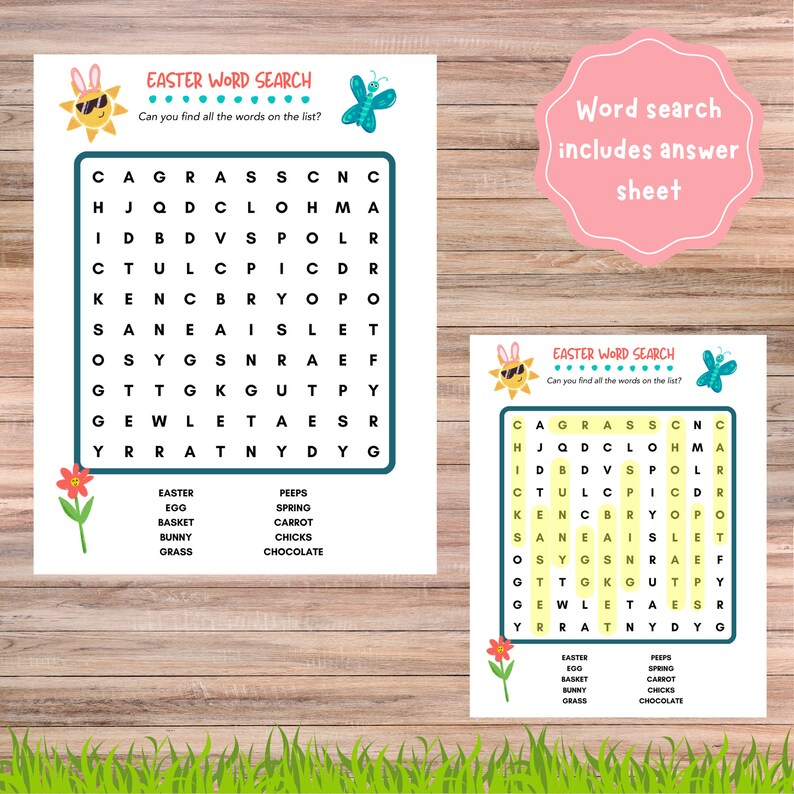 Easter Activities for Kids | Instant Download Printable File | Word ...