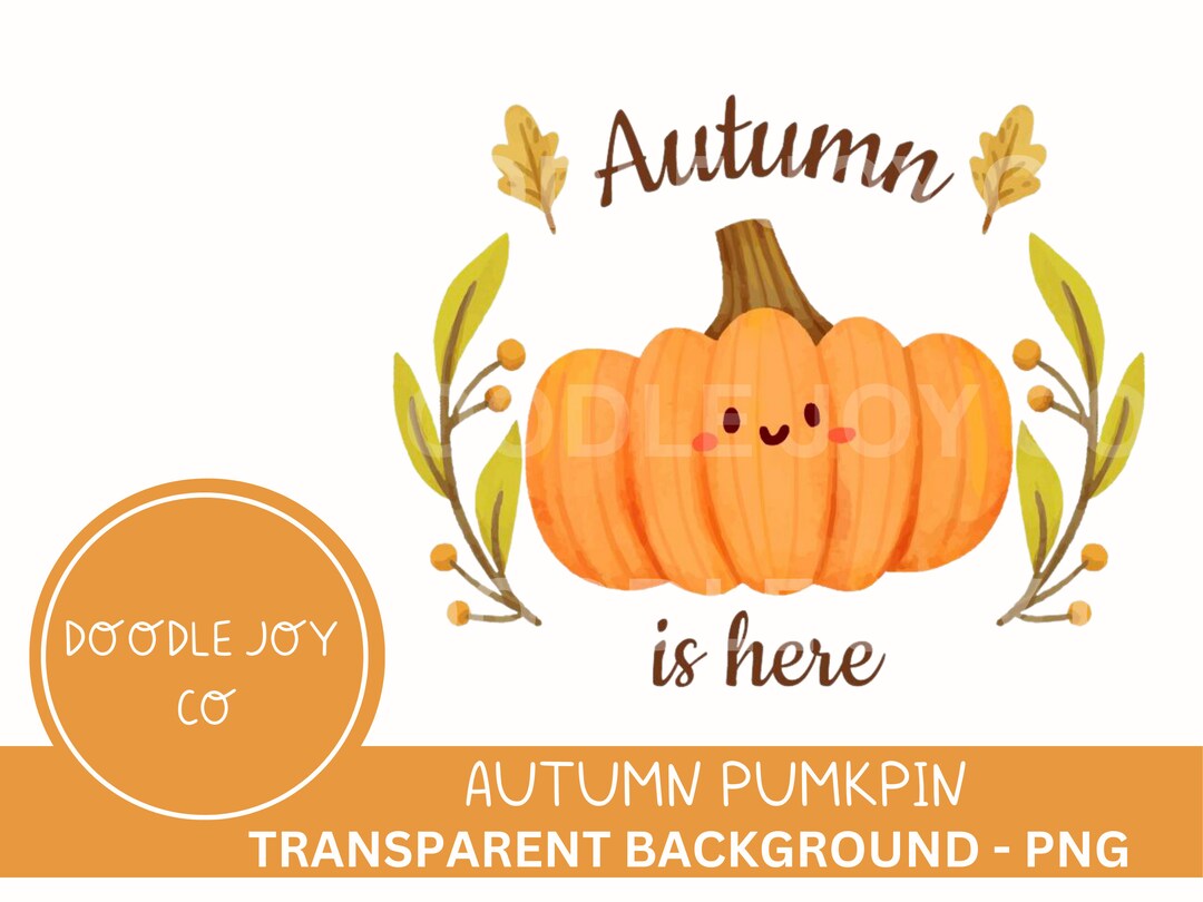 Autumn Clipart Pack Cute Pumpkin Fall Clipart Autumn - Etsy