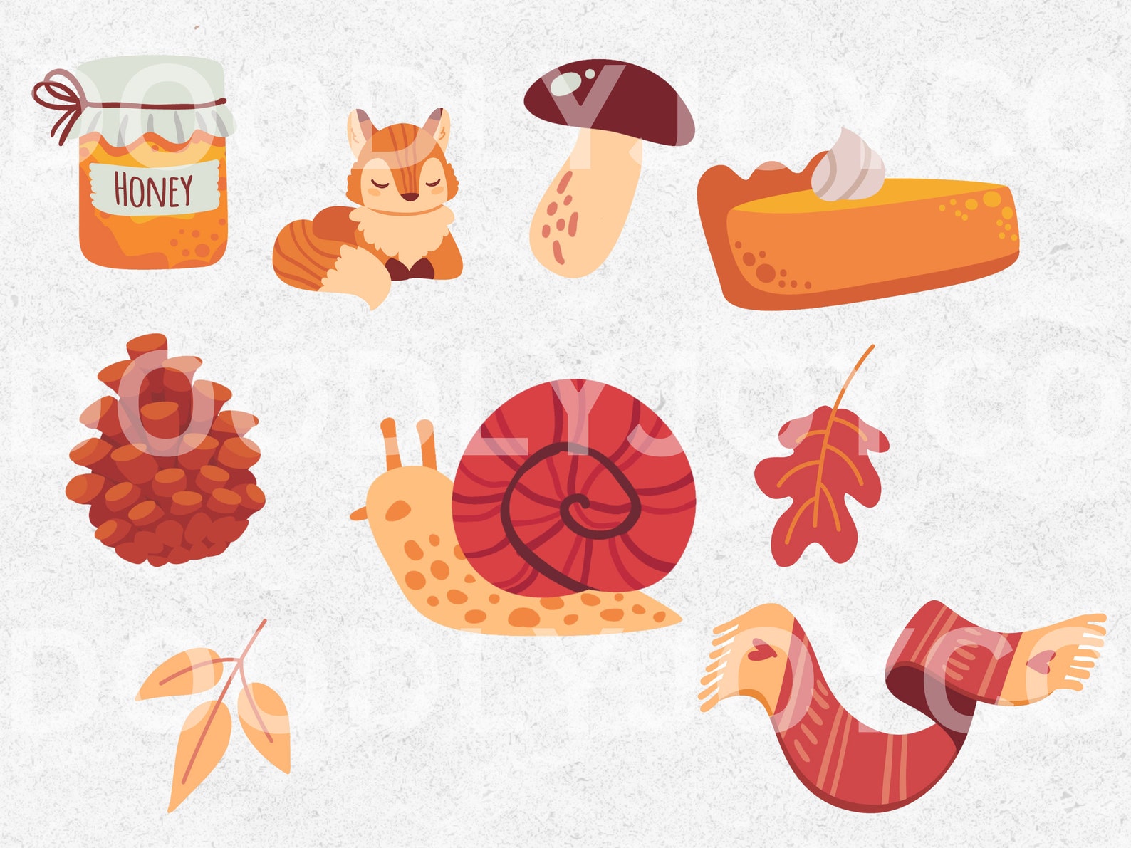 Autumn Clipart Pack Cute Fall Clipart Autumn Illustrations Clipart for ...