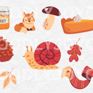 Autumn Clipart Pack Cute Fall Clipart Autumn Illustrations Clipart for ...