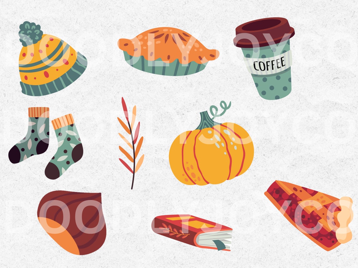 Autumn Clipart Pack Cute Fall Clipart Autumn Illustrations Clipart for ...