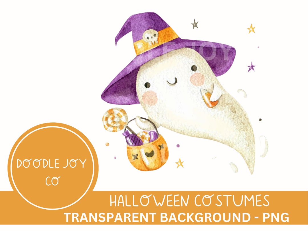 Halloween Clipart Watercolour Ghost Clipart Spooky Clipart for ...