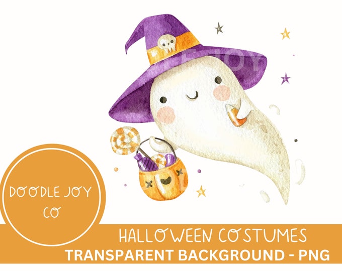 Halloween Clipart Watercolour Ghost Clipart Spooky Clipart for ...
