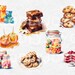 Sweet Watercolour Candy Clipart Pack Junk Food Clipart Sweets Cakes Ice ...