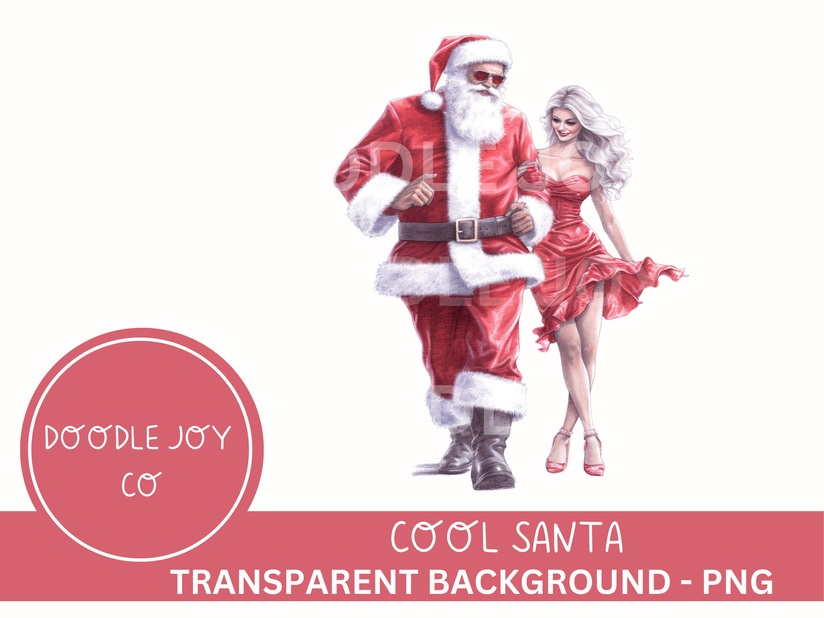 Cool Santa Claus Mrs Claus Clipart Watercolour Christmas Clipart ...