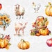 Thanksgiving Clipart Watercolour Harvest Clipart Pack Farm Animal ...