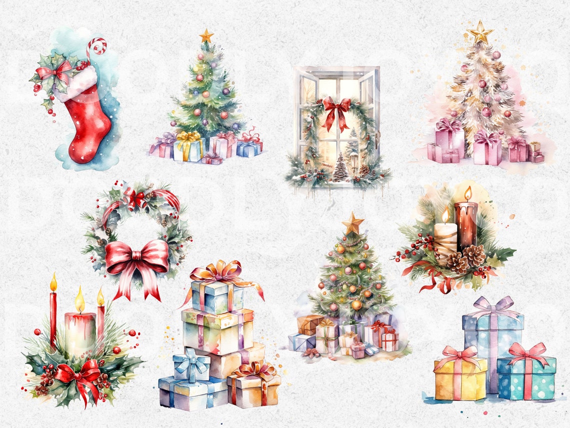 Christmas PNG Gingerbread Man Clipart Watercolour Christmas - Etsy