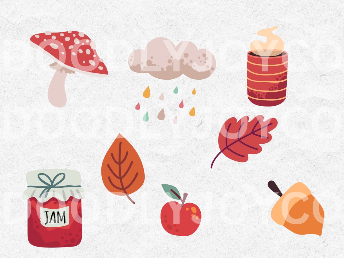 Autumn Clipart Pack Cute Fall Clipart Autumn Illustrations Clipart for ...