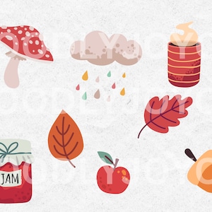 Autumn Clipart Pack Cute Fall Clipart Autumn Illustrations Clipart for ...