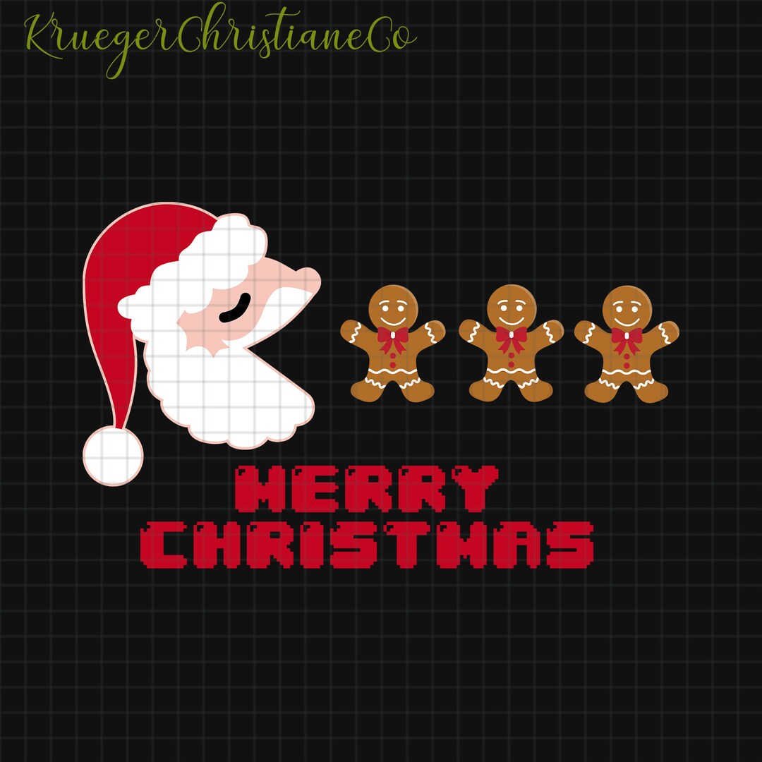 Pac Man Feliz Navidad Png, Pac Man Santa Navidad Png, Camisa amante de ...