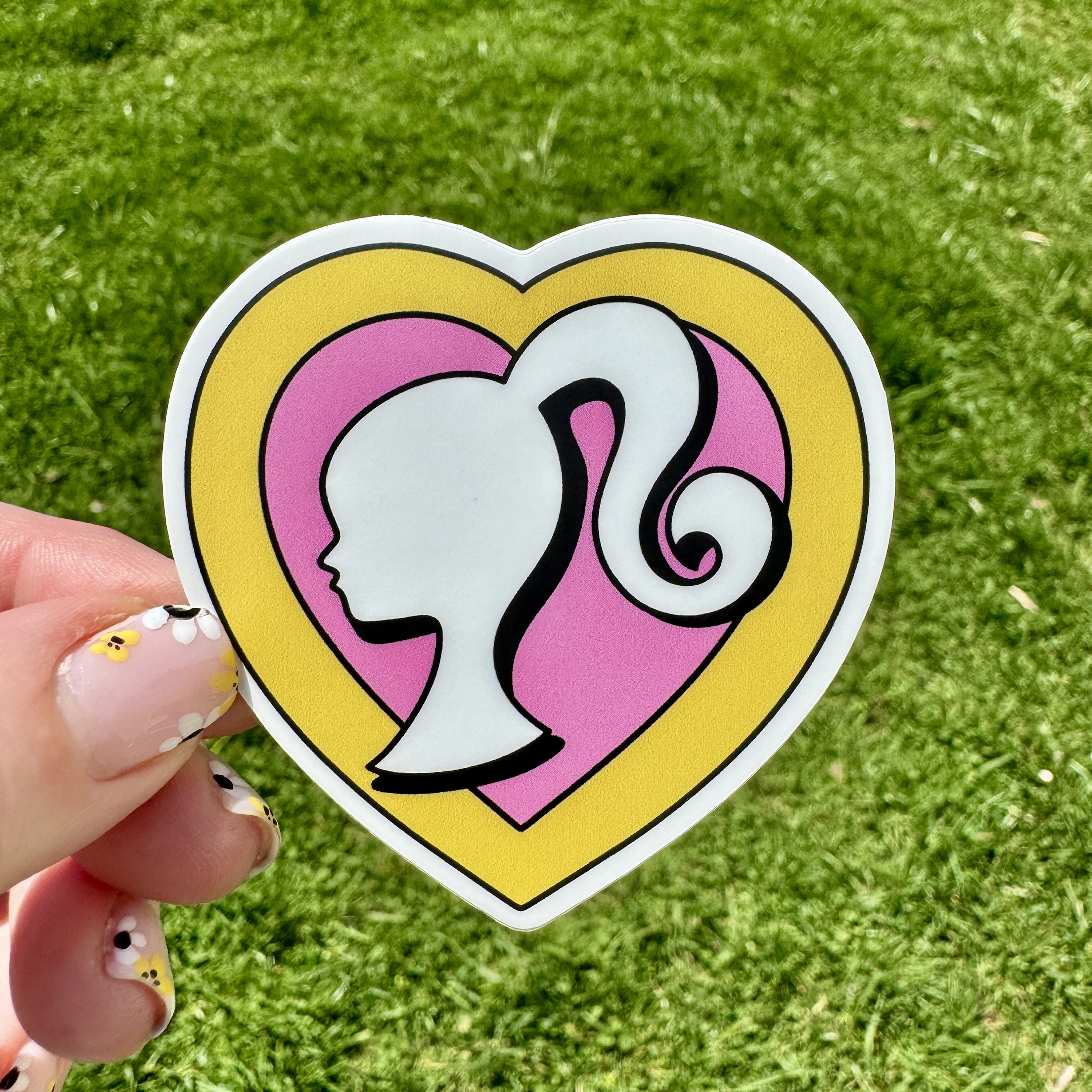 Heart Barbie Inspired Locket Sticker - Etsy
